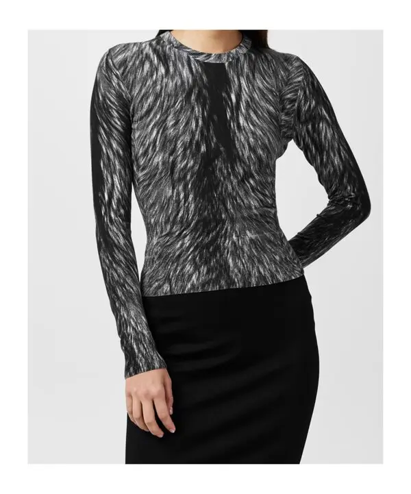 Dolce & Gabbana Fur Print Long Sleeve Knitwear
