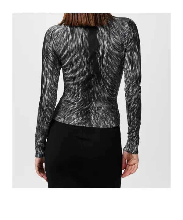 Dolce & Gabbana Fur Print Long Sleeve Knitwear
