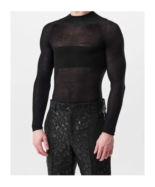 Versace Long Sleeve Turtleneck Sweater