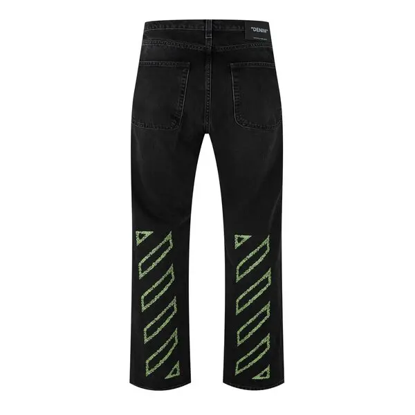 Off-White Relaxed Fit Printed Jeans