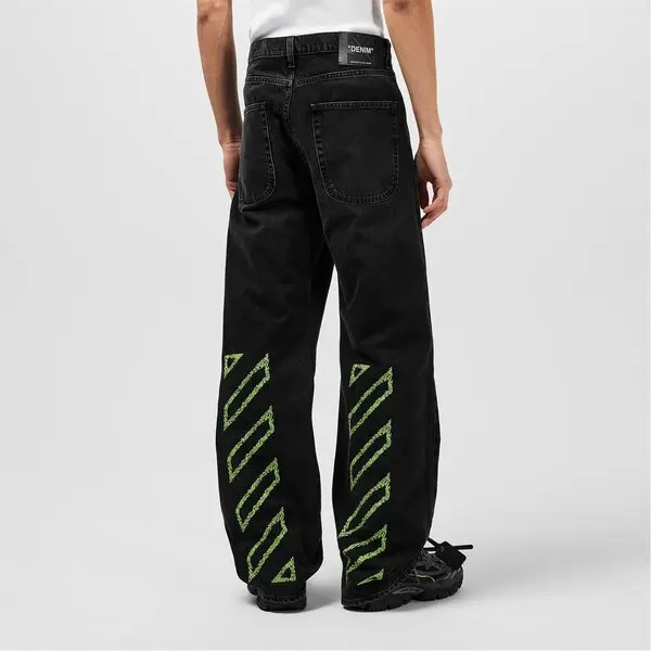 Off-White Relaxed Fit Printed Jeans