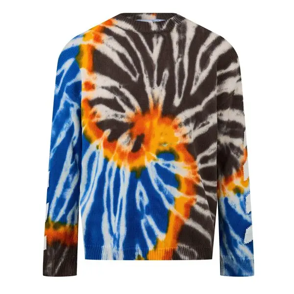 Off-White Diag Tie Dye Crewneck Sweater - Multicolor