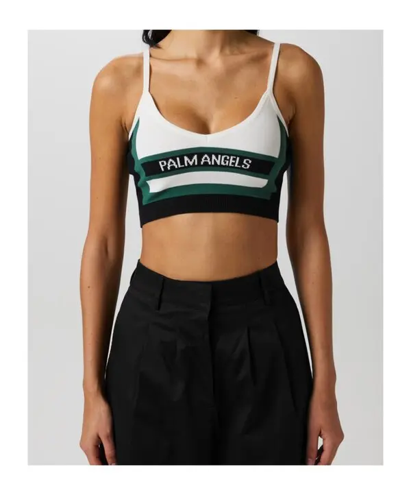 Palm Angels Race Crop Knit Top