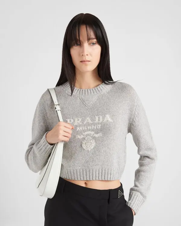 Prada Wool And Cashmere Crewneck Sweater