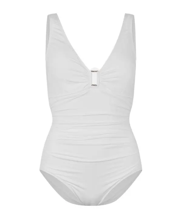 Ralph Lauren Ring Detail Plunge One Piece Swimsuit
