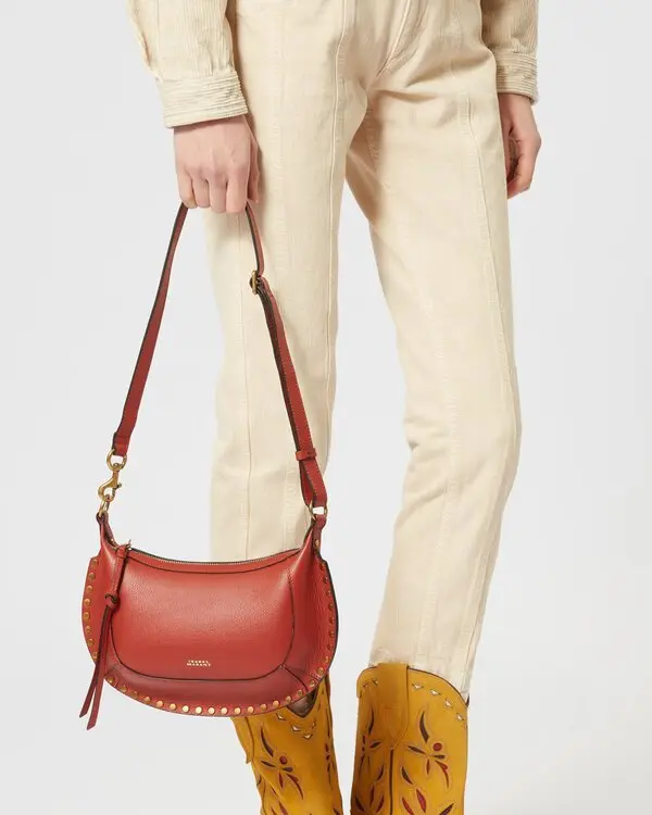 Isabel Marant Étoile Oskan Moon Grainy Leather Shoulder Bag