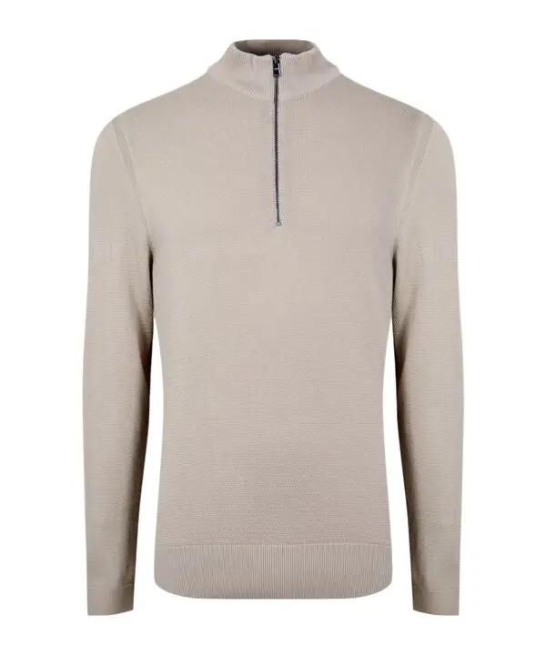 Hugo Boss Ebrandozipped Crew Neck Jumper