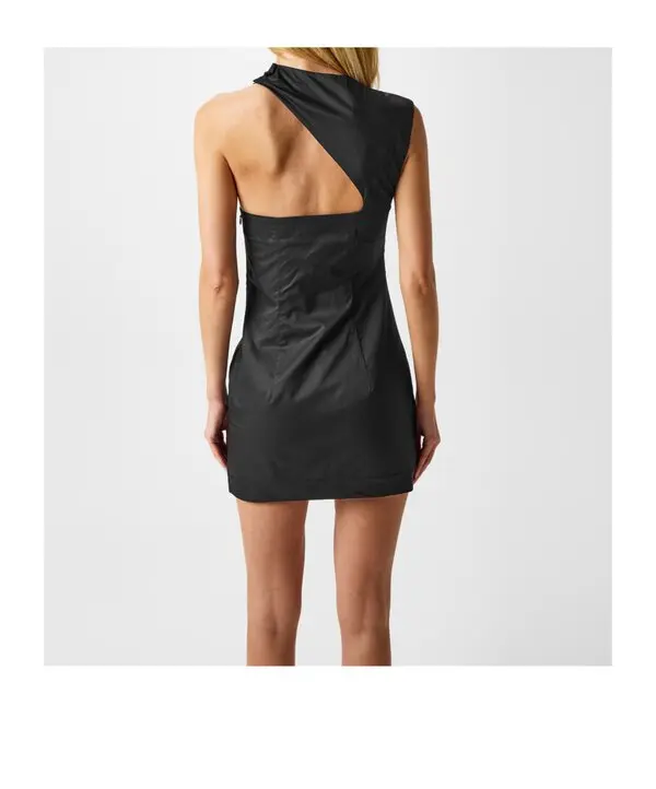 ST. AGNI Asymmetric Tuck Mini Dress