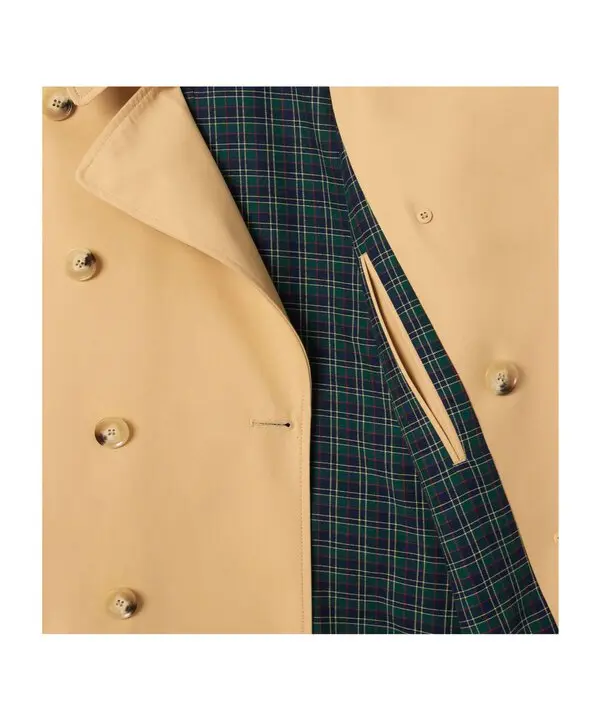 Lacoste Versatile Comfortable Khaki Double-breasted Trench Coat