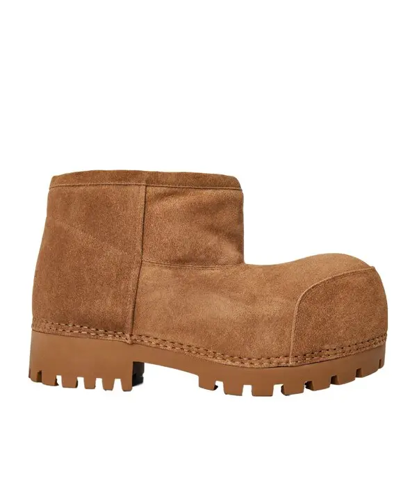 Balenciaga Alaska Fur Boots - Brown