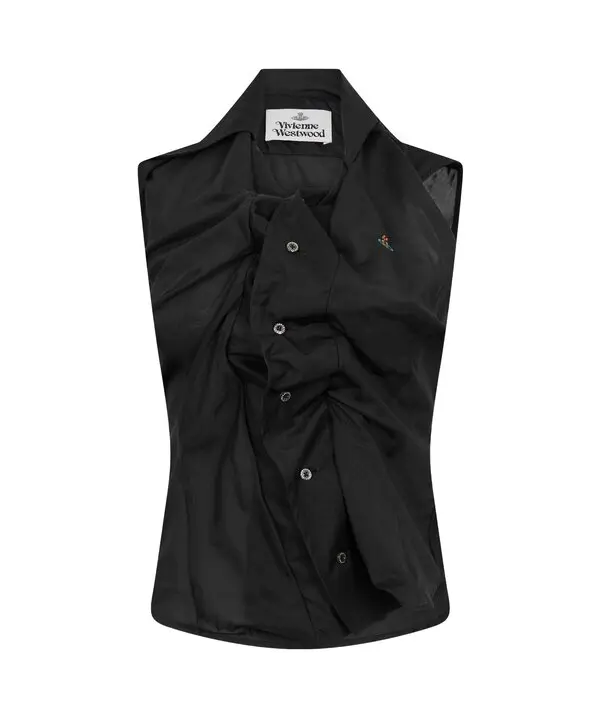 VIVIENNE WESTWOOD Sleeveless Fitted Shirt - Black