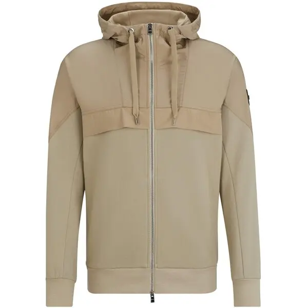 Hugo Boss Steele Full Zip Fleece Jacket - Nude