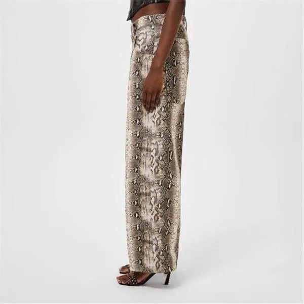JADED LONDON Printed Wide Leg Jeans