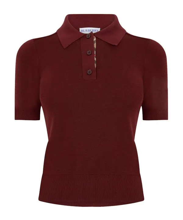 Burberry Short-sleeved Knitted Polo Shirt