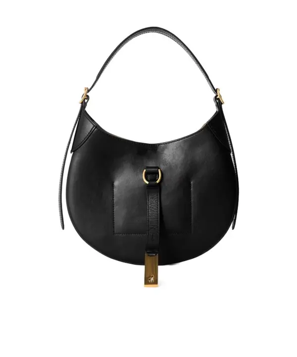 Polo Ralph Lauren Leather Shoulder Bag - Black