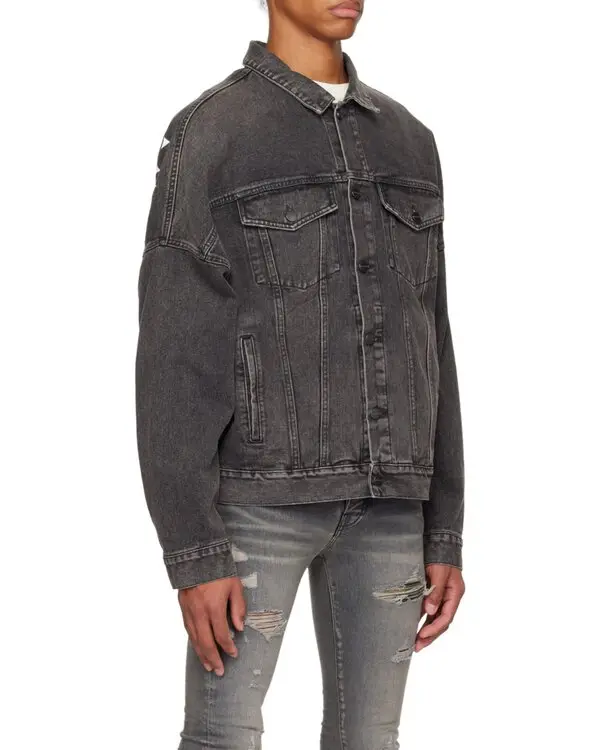 Palm Angels Long Sleeve Logo Denim Jacket