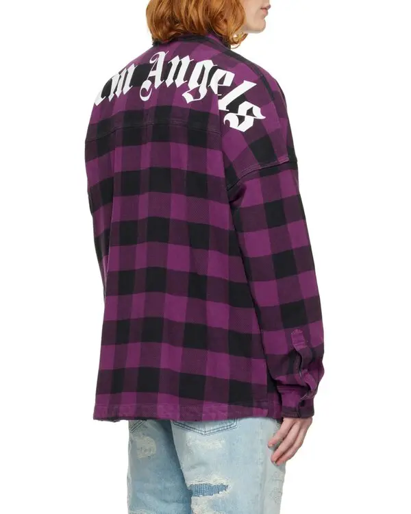 Palm Angels Logo-printed Checked Shirt