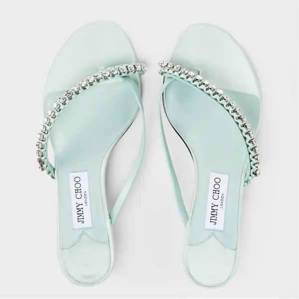 JIMMY CHOO Dila Embellished Sandals - White