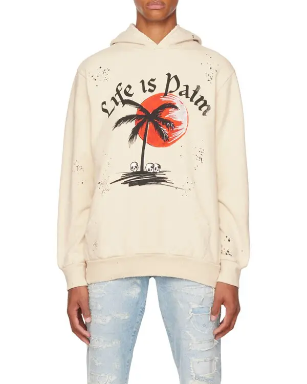 Palm Angels Slogan-print Paint Splatter Hoodie