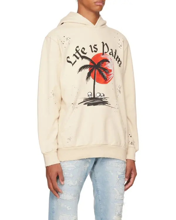 Palm Angels Slogan-print Paint Splatter Hoodie