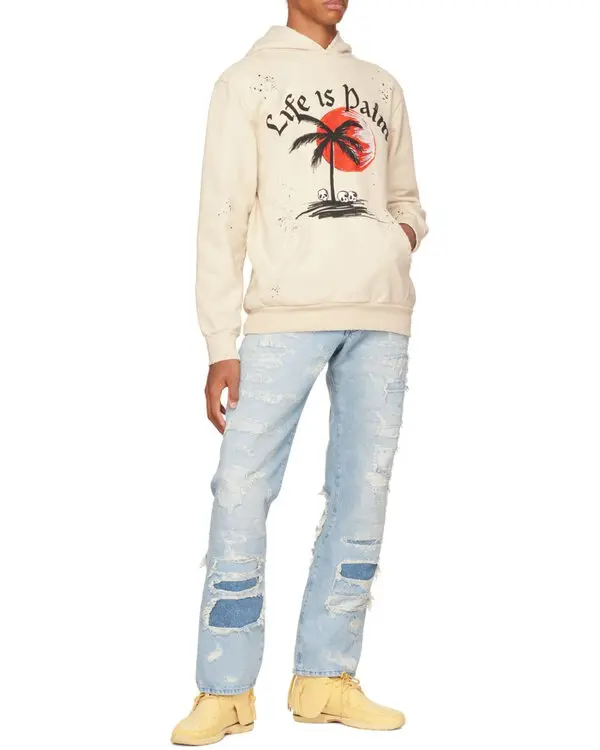 Palm Angels Slogan-print Paint Splatter Hoodie