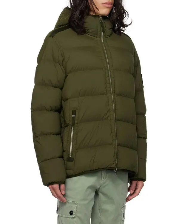 Stone Island Compass Patch Zip-up Puffer Jacket