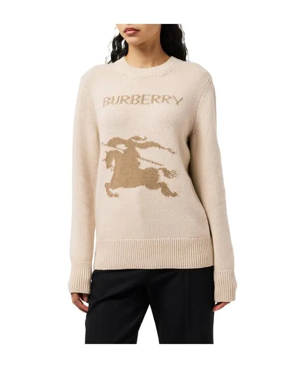 Burberry Knitted Sweater With Equestrian Knight Motif