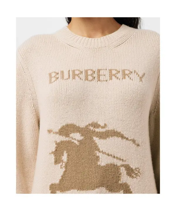 Burberry Knitted Sweater With Equestrian Knight Motif