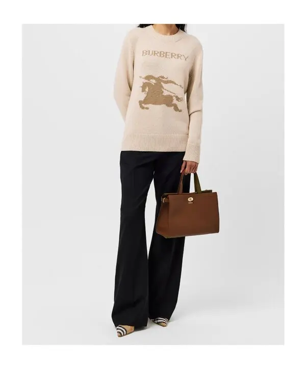Burberry Knitted Sweater With Equestrian Knight Motif