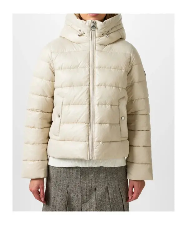 Barbour Long-sleeved Padded Jacket With Hood And Zip Closure