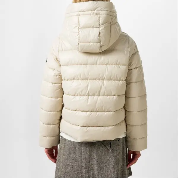 Barbour Long-sleeved Padded Jacket With Hood And Zip Closure