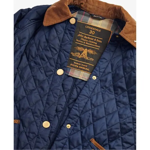 Barbour Quilted Oversized Jacket With Corduroy Collar