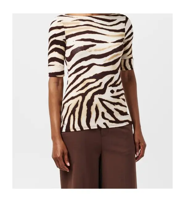 Ralph Lauren Zebra Print T-shirt - Nude