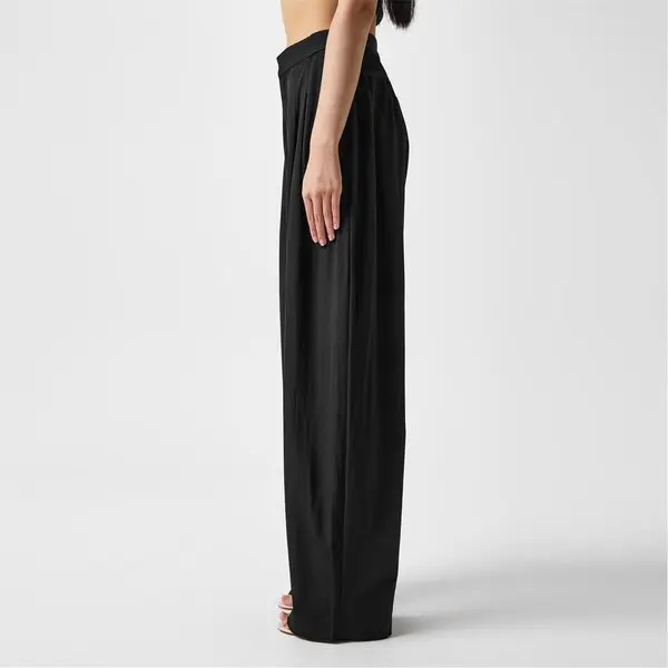 ST. AGNI Adjustable Waist Wide-leg Trousers
