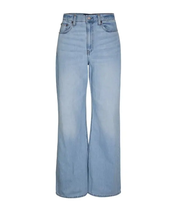 Polo Ralph Lauren Wide-leg Faded Denim Trousers - Blue