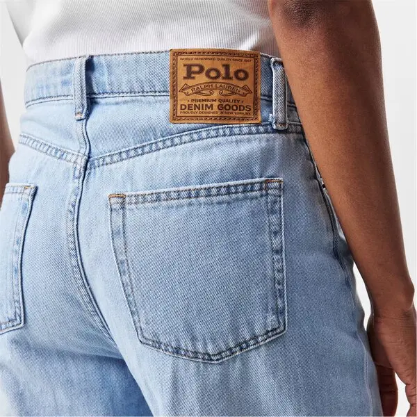 Polo Ralph Lauren Wide-leg Faded Denim Trousers