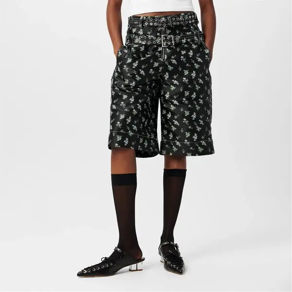 GANNI Jacquard Floral Shorts