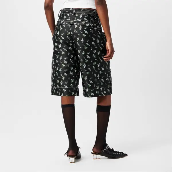 GANNI Jacquard Floral Shorts