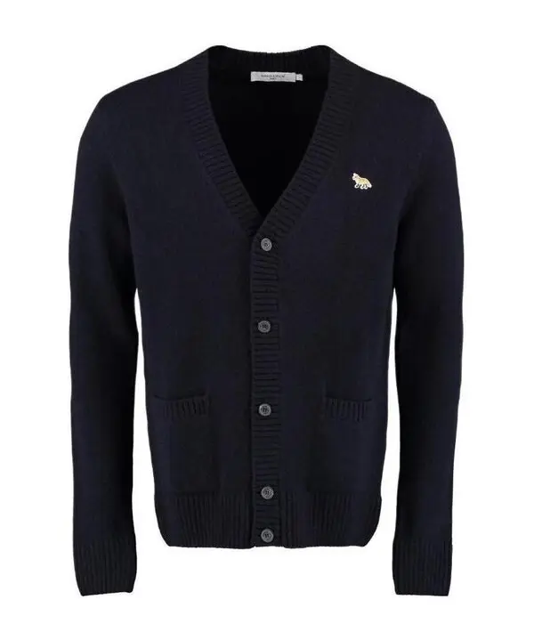 Maison Kitsuné V-neck Long-sleeved Cardigan