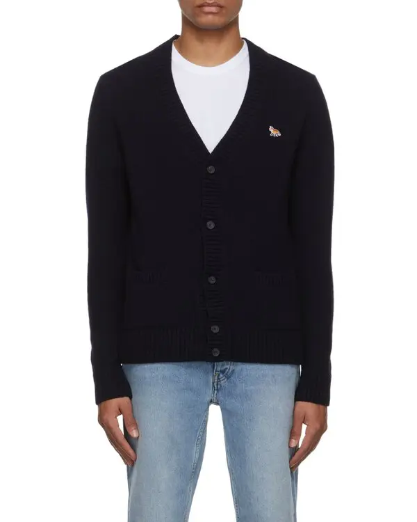 Maison Kitsuné V-neck Long-sleeved Cardigan
