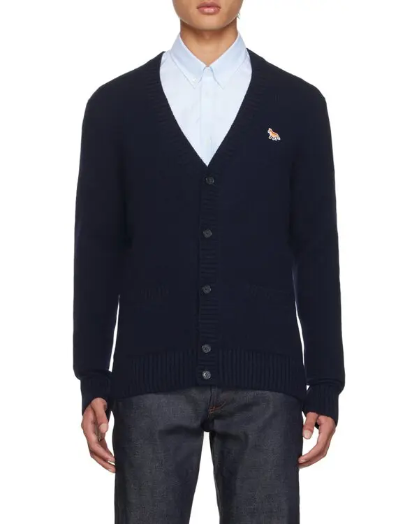 Maison Kitsuné V-neck Long-sleeved Cardigan