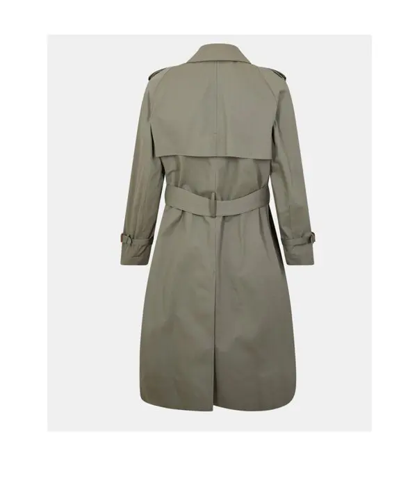 Lacoste Khaki Double-breasted Mid-length Trench Coat