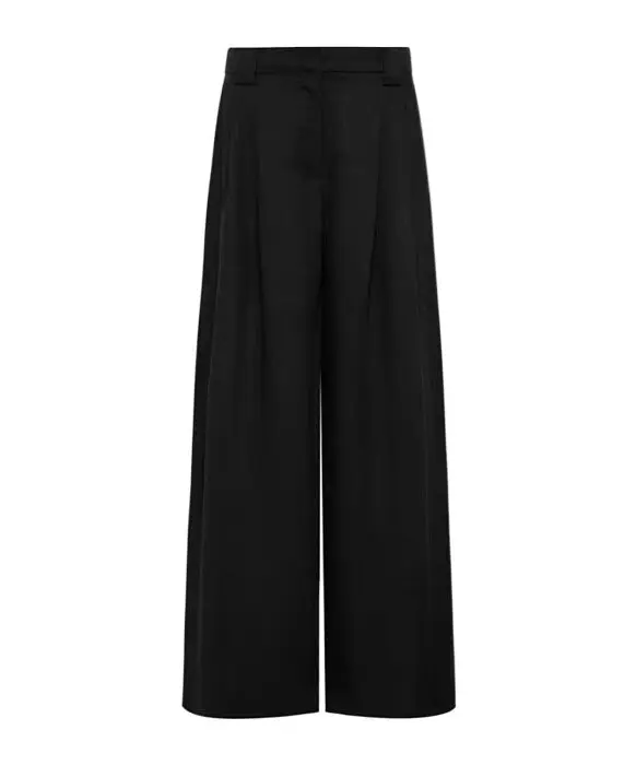 ST. AGNI Wide Leg Pleat Pants