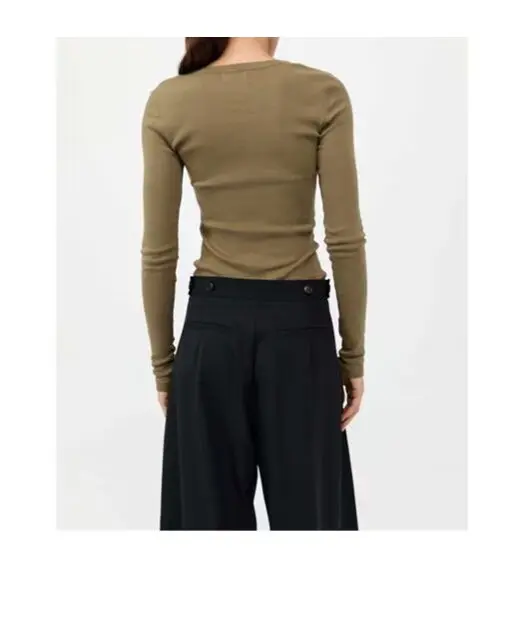 ST. AGNI Wide Leg Pleat Pants