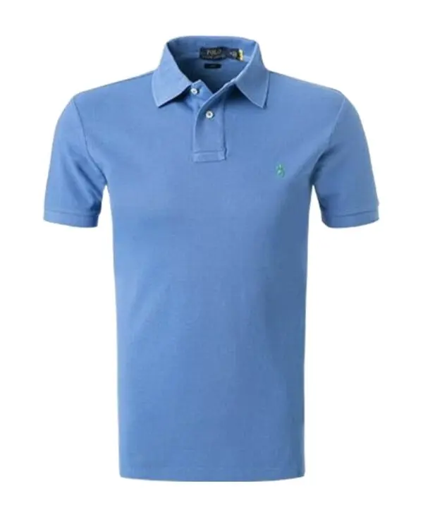 Polo Ralph Lauren Embroidered-logo Polo Shirt - Blue