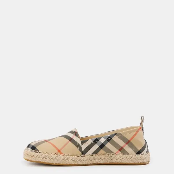 Burberry Checked Espadrilles - Nude