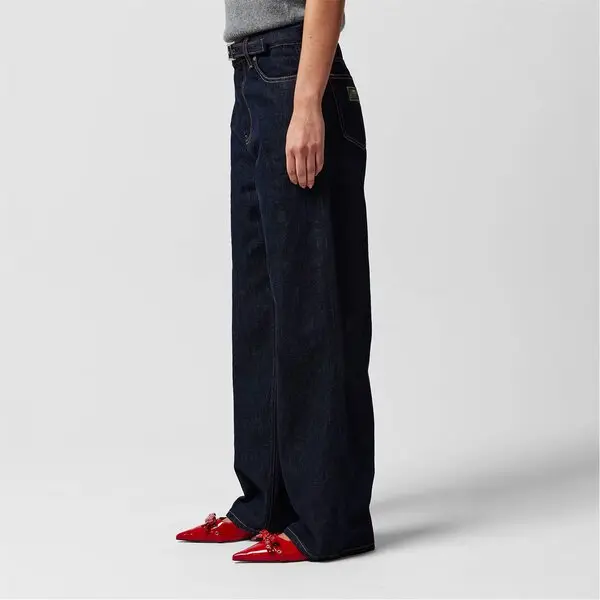 GANNI Rinse Belt Izey Jeans - Black