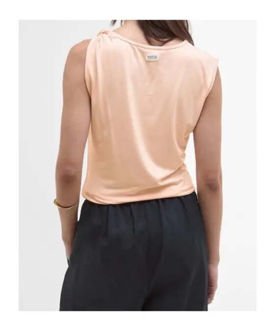 Barbour International Felicity Top Sleeveless Round Neck With Knot Detail
