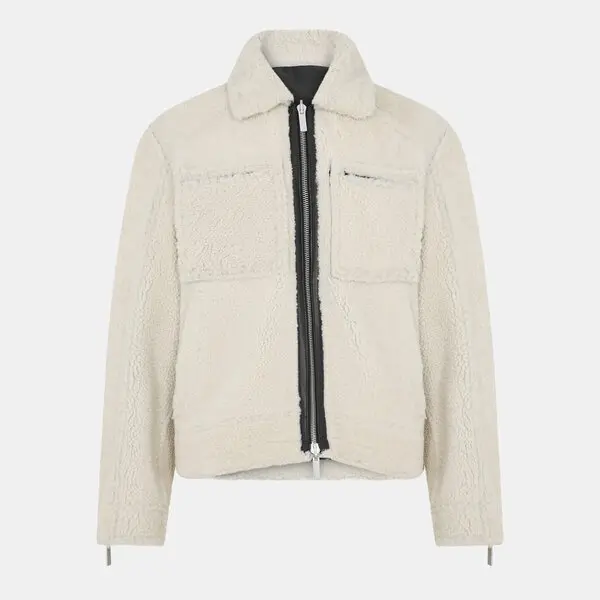 REPRESENT Slim-fit Leather Jacket With Zip Closure And Patch Pockets
