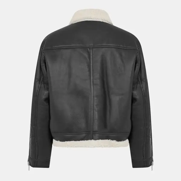 REPRESENT Slim-fit Leather Jacket With Zip Closure And Patch Pockets